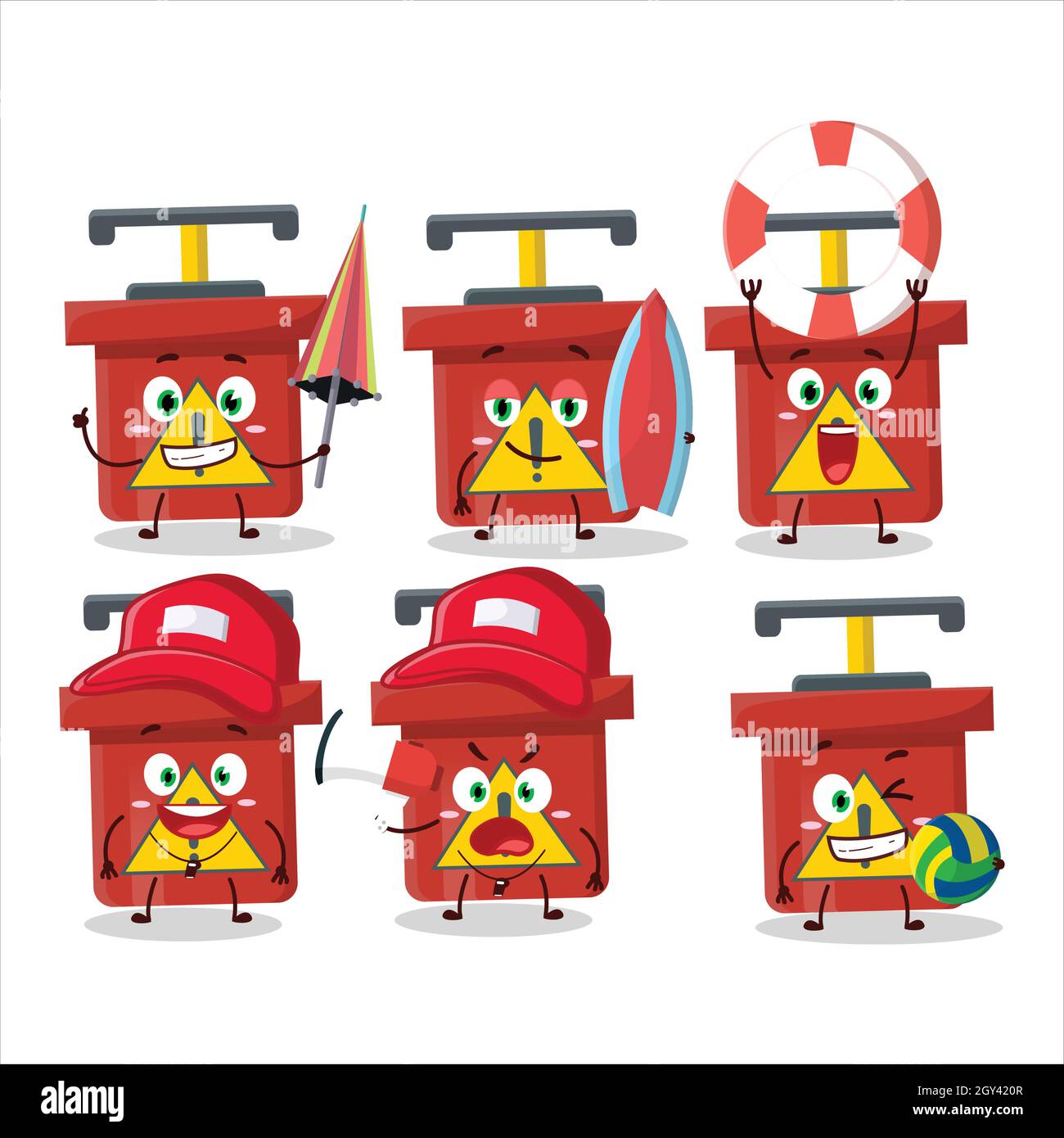 Happy Face dynamite blasting machine cartoon character playing on a ...