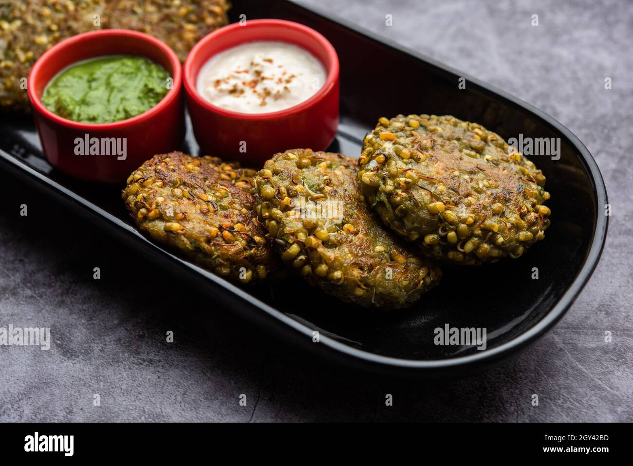 Sprouted moong dal tikki or patties is a healthy snack from India ...