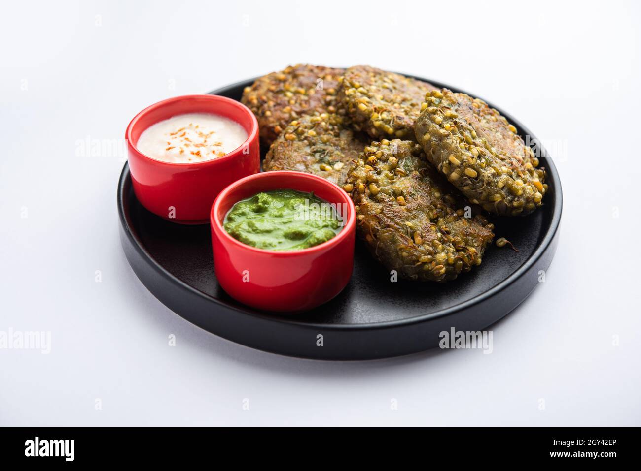 Sprouted moong dal tikki or patties is a healthy snack from India ...