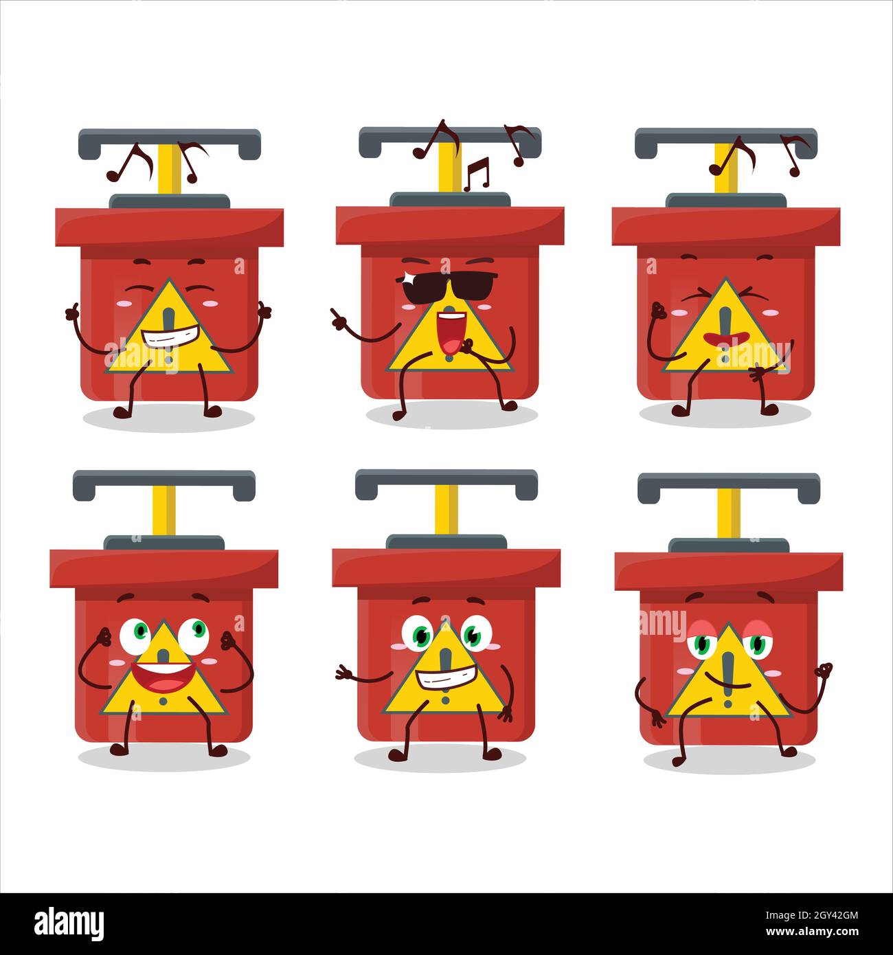 An image of dynamite blasting machine dancer cartoon character enjoying ...