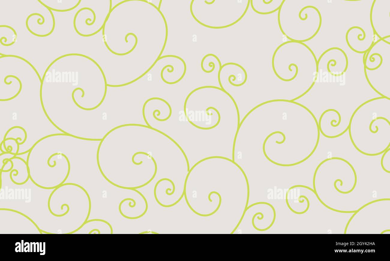 Modern simple geometric seamless pattern with Light Green flowers, line ...