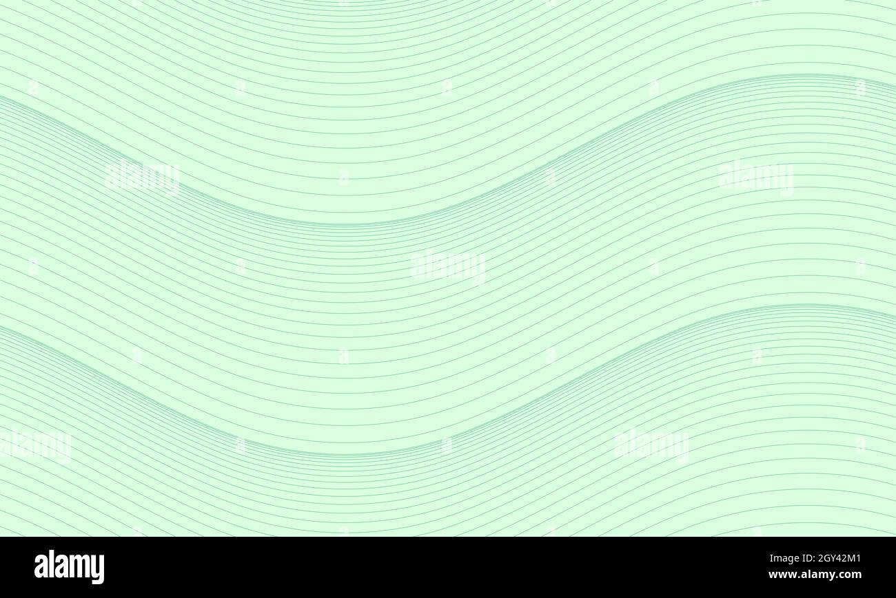 Modern simple geometric seamless pattern with green colour wave line ...