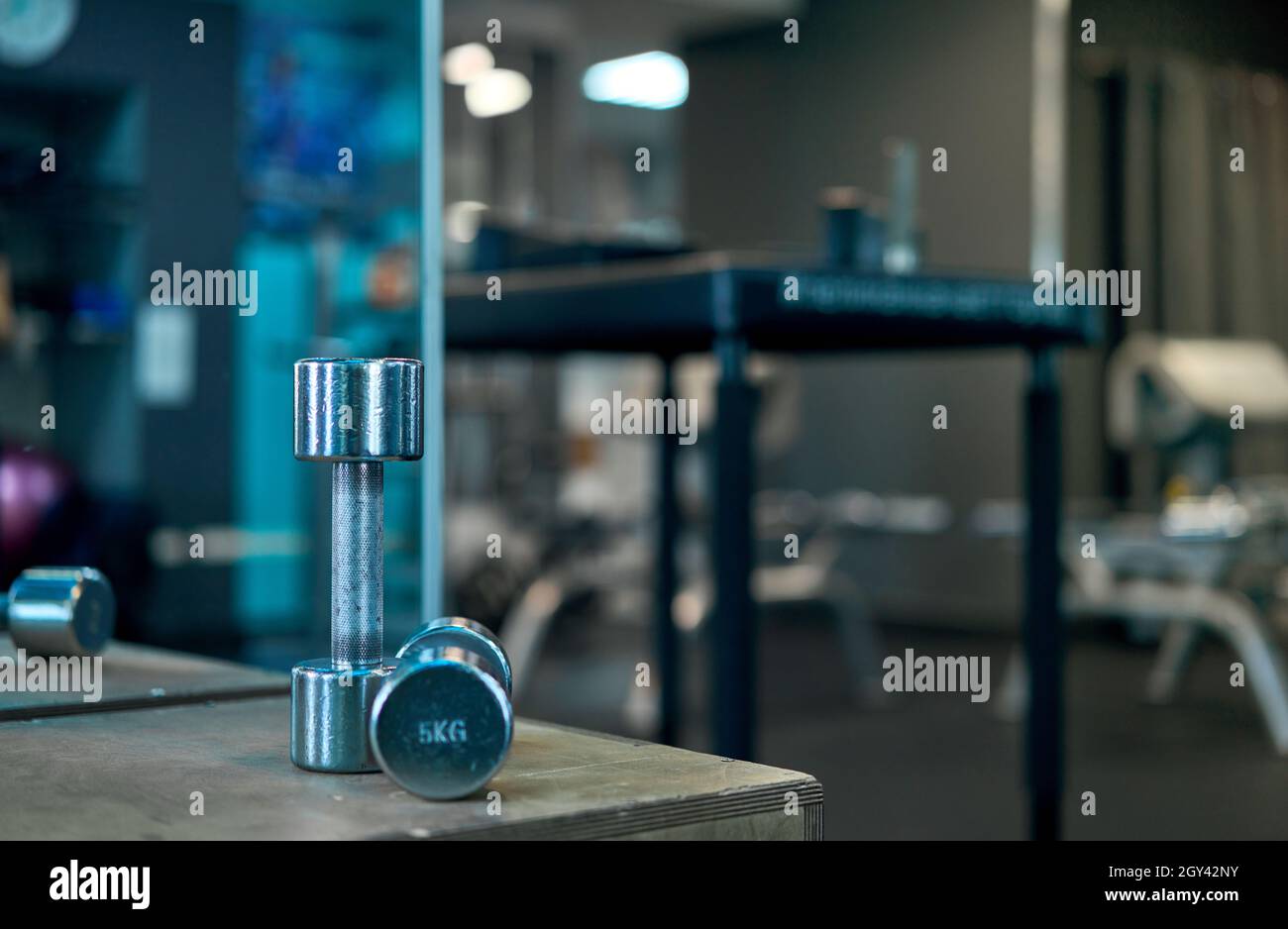Old gym interior with equipment Stock Photo - Alamy