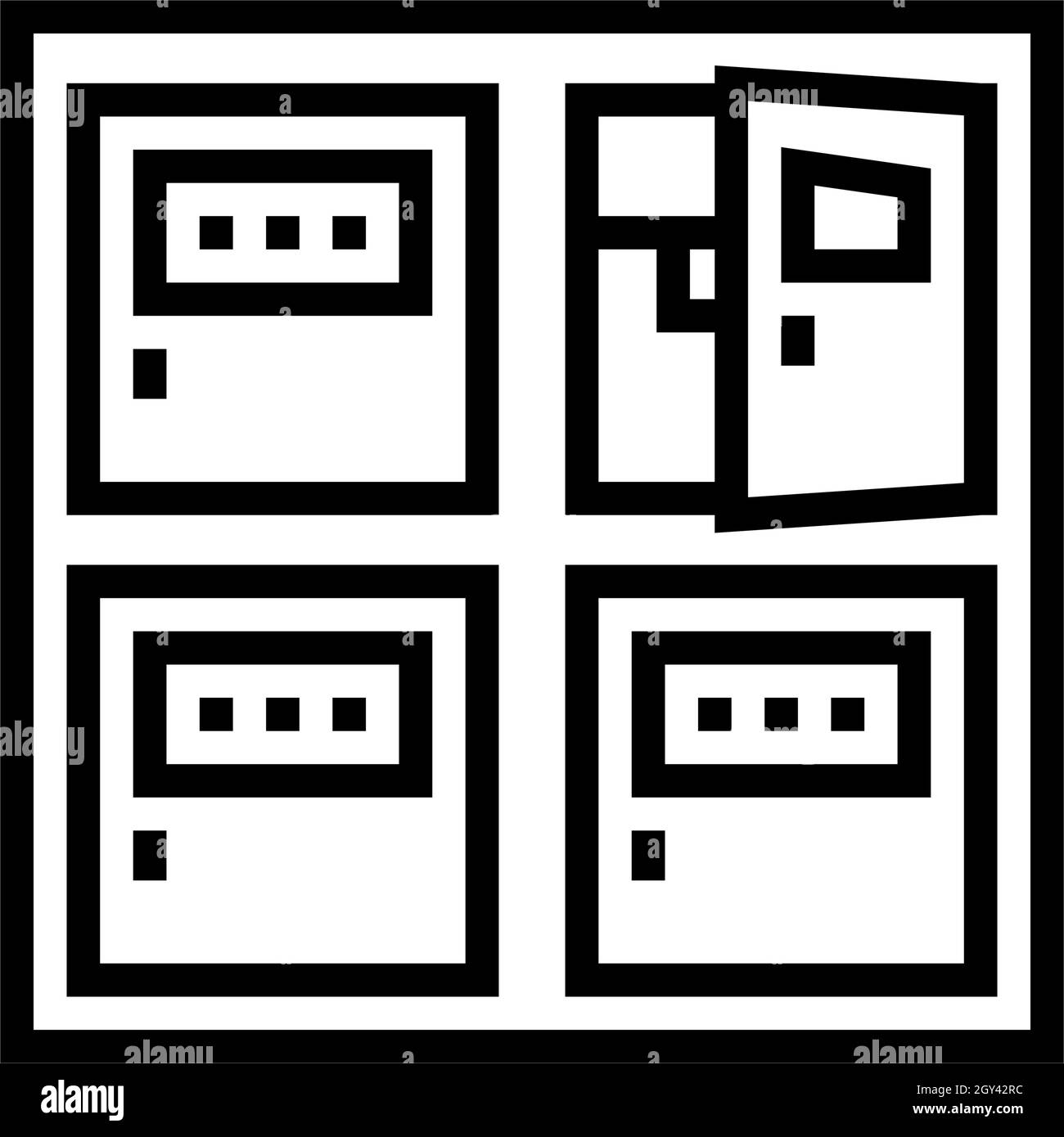 post office box line icon vector illustration Stock Vector Image & Art ...