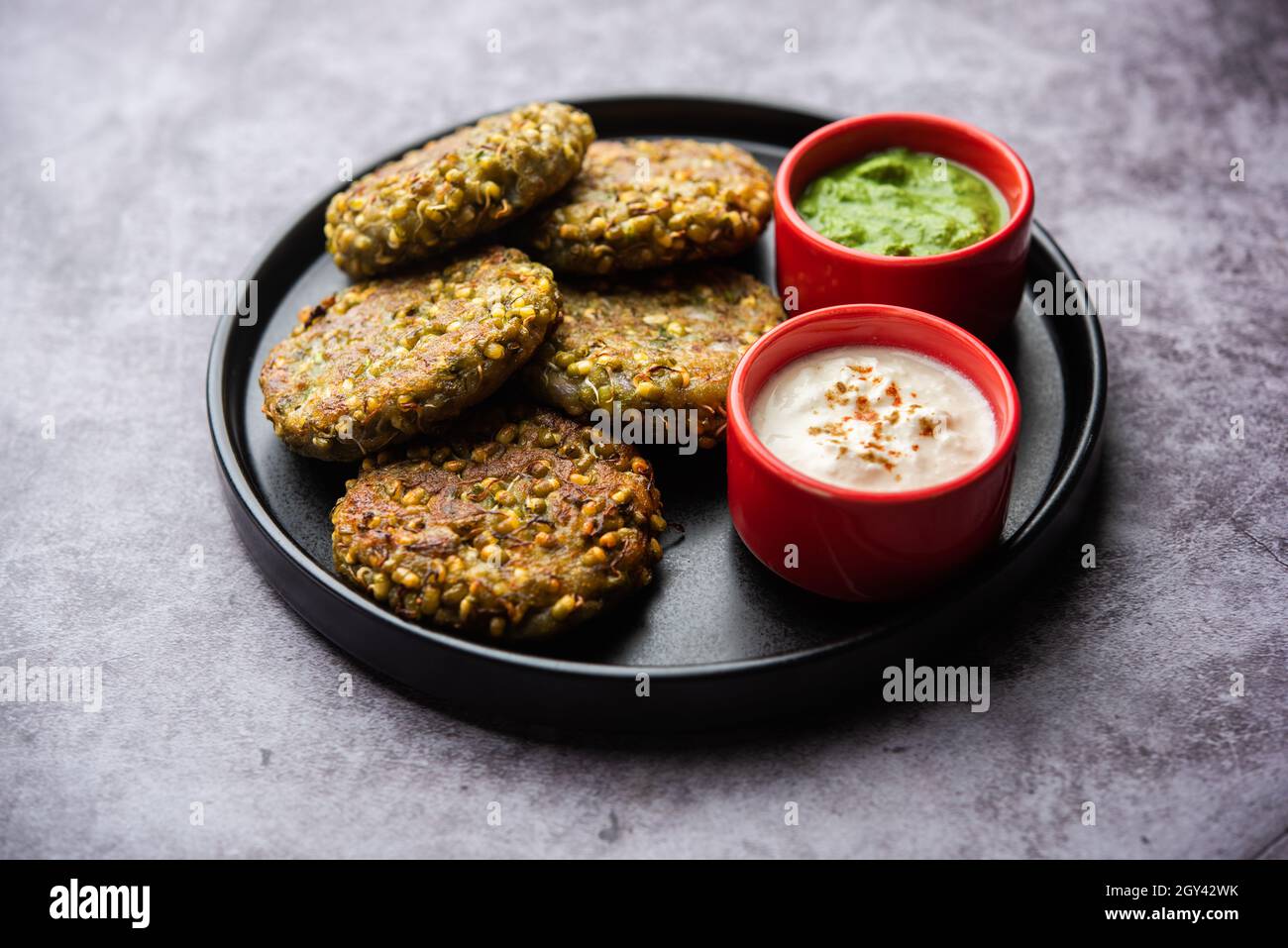 Sprouted moong dal tikki or patties is a healthy snack from India ...