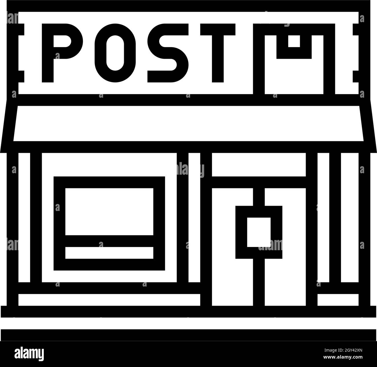 post office line icon vector illustration Stock Vector Image & Art - Alamy