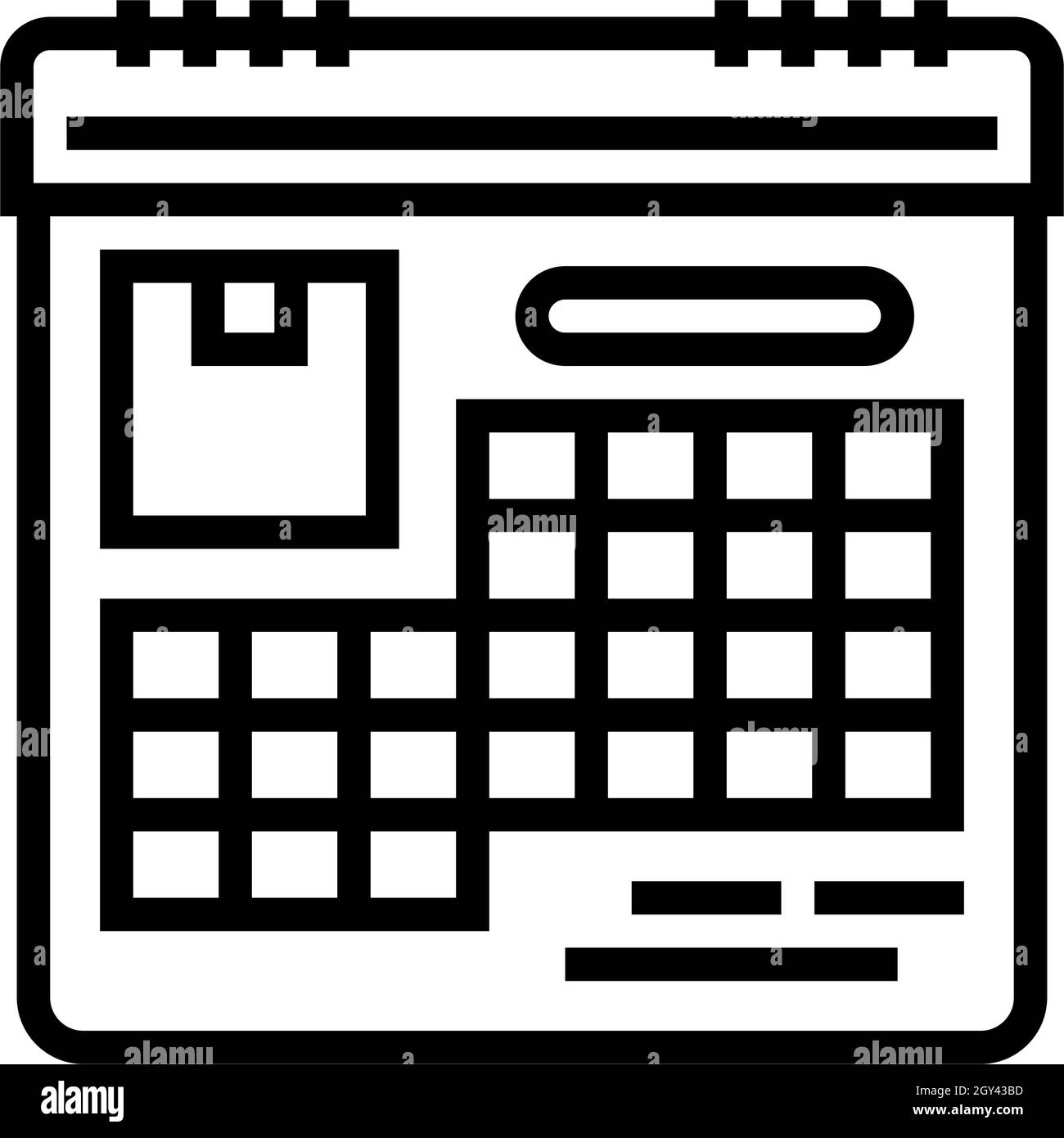 schedule delivery line icon vector illustration Stock Vector Image ...