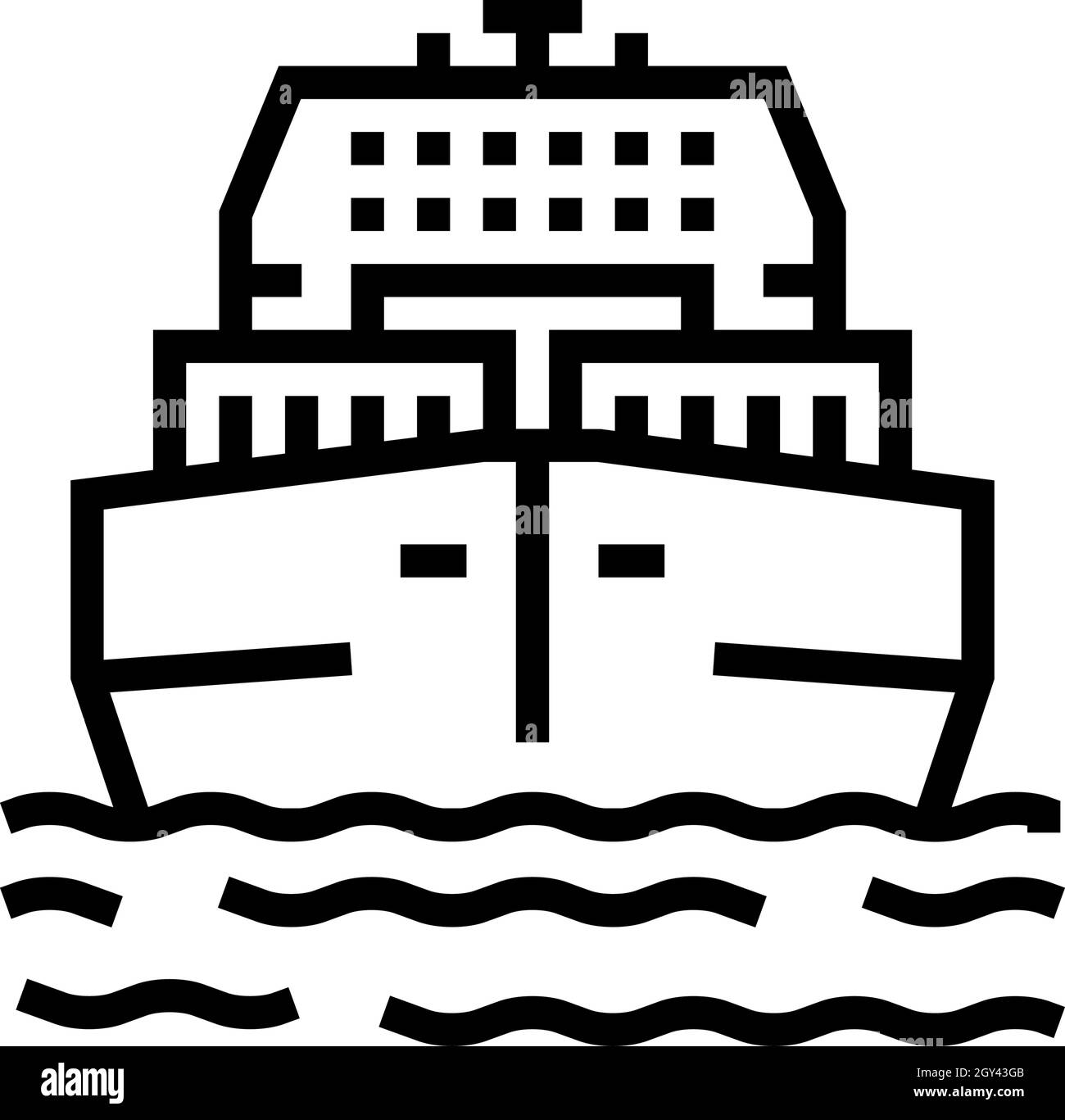 sea freight delivery line icon vector illustration Stock Vector Image ...