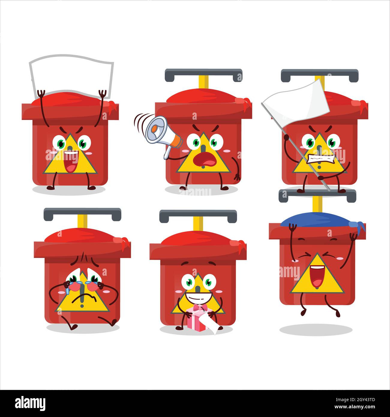 Mascot design style of dynamite blasting machine character as an ...