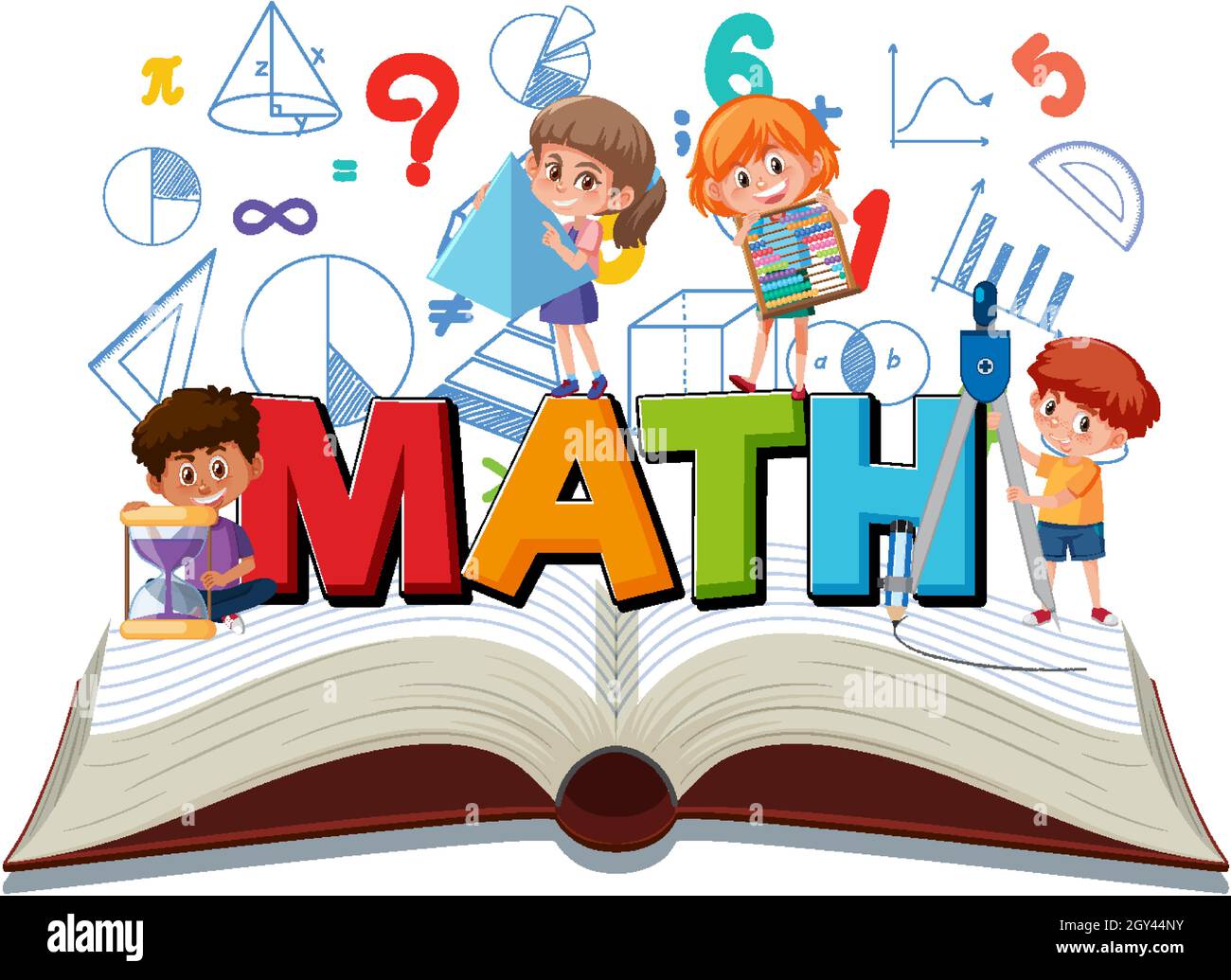 Math School Kids Clip Art