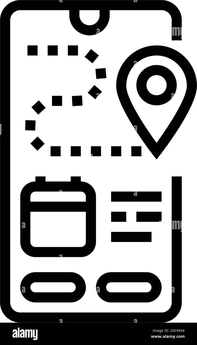 tracking delivery line icon vector illustration Stock Vector Image ...