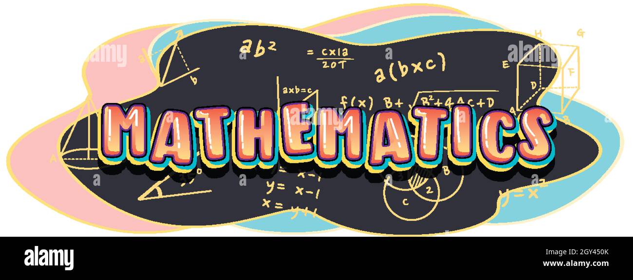 Mathematics font icon with formula illustration Stock Vector Image ...