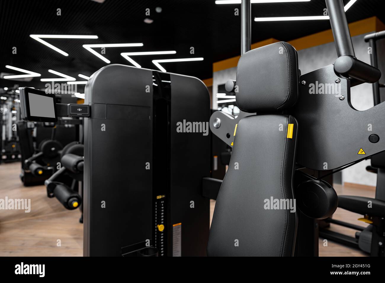 Modern gym interior with new fitness equipment Stock Photo - Alamy
