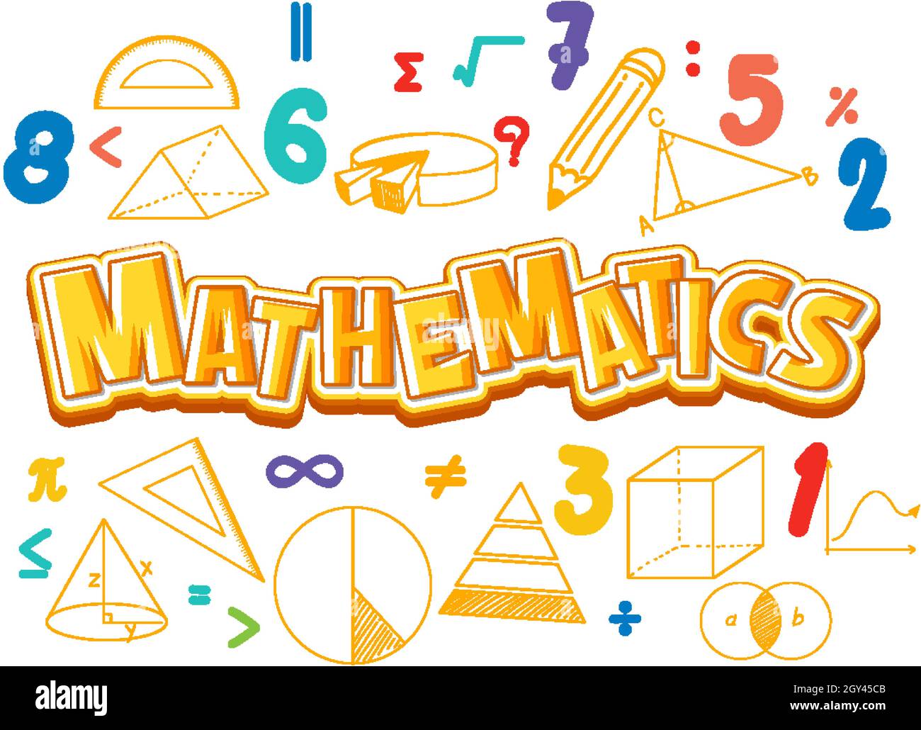 Mathematics font icon with formula illustration Stock Vector Image ...