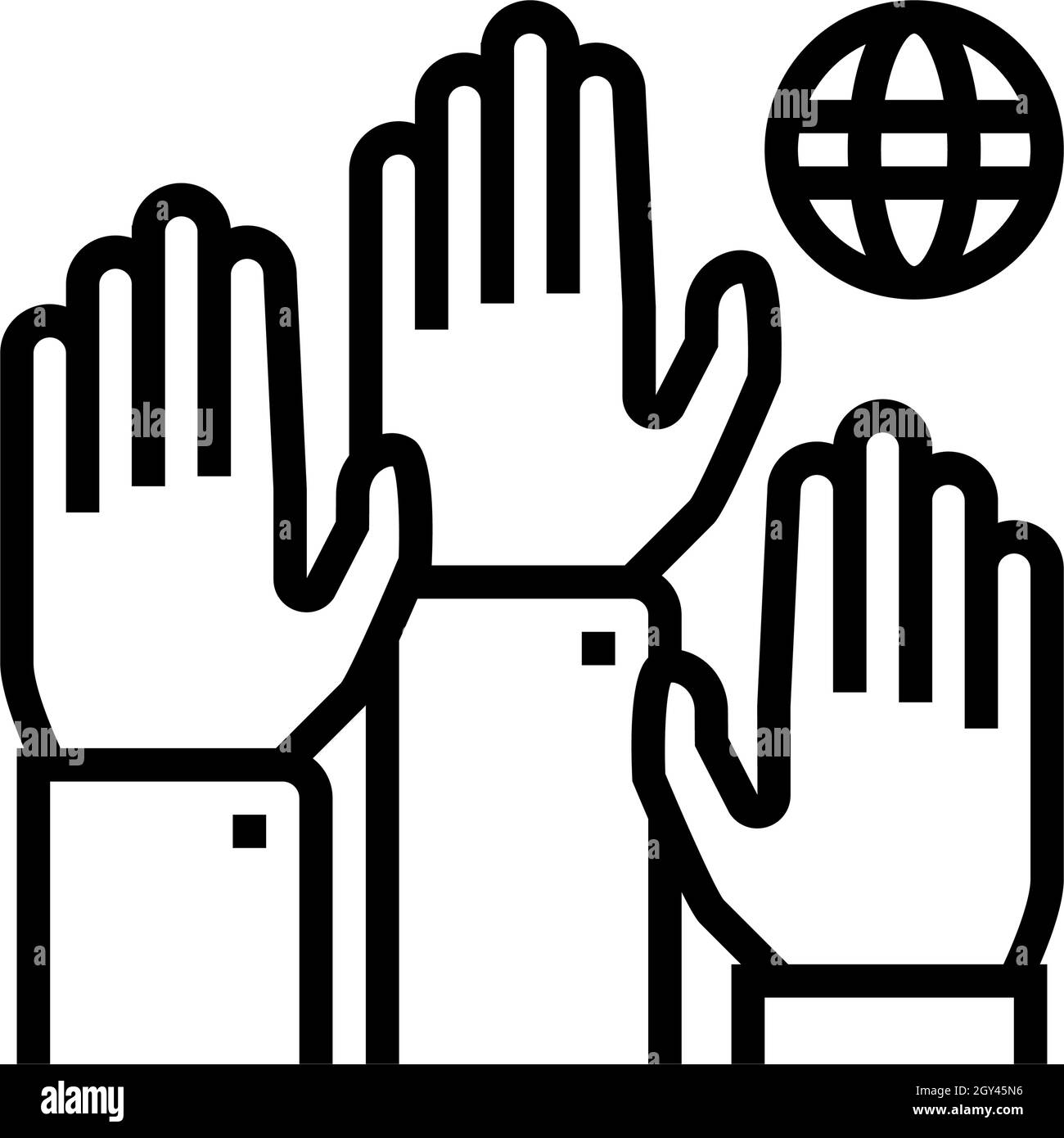 democracy world line icon vector illustration Stock Vector Image & Art ...