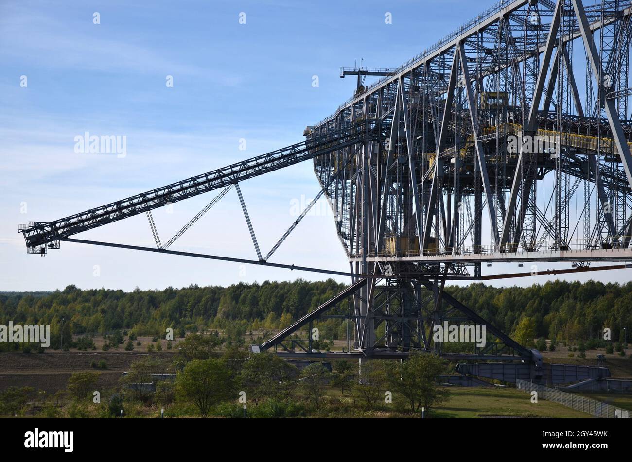 A conveyor bridge from coal mining Stock Photo - Alamy