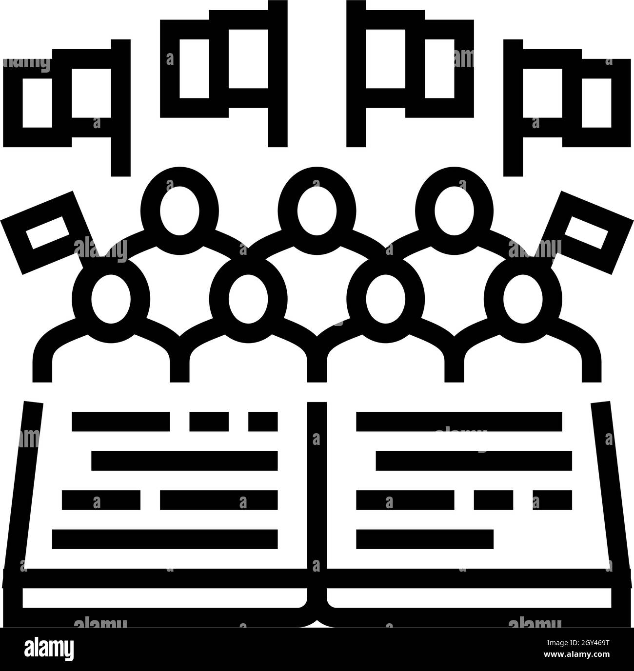 minority rights line icon vector illustration Stock Vector Image & Art ...