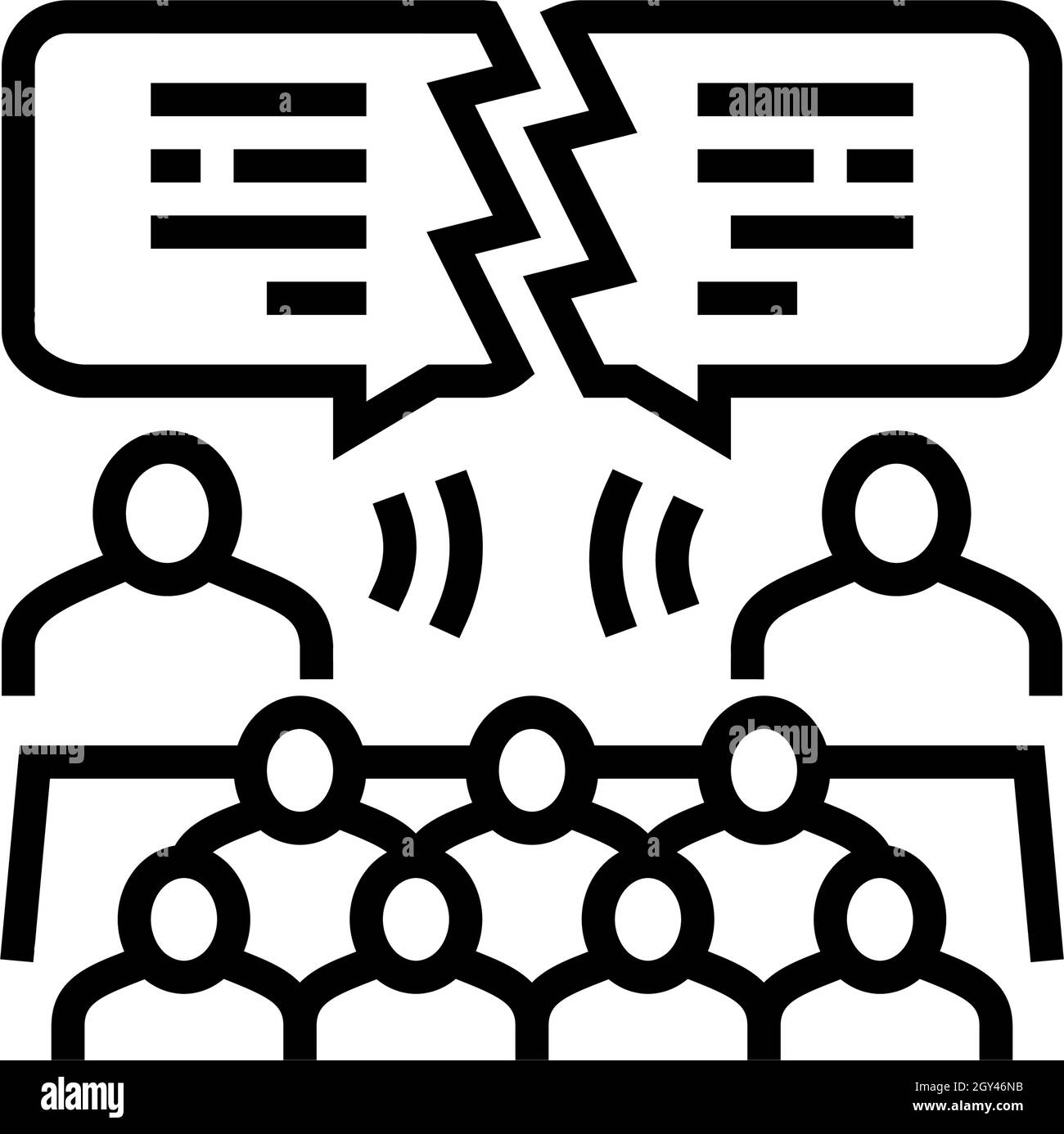 debate candidates line icon vector illustration Stock Vector Image ...