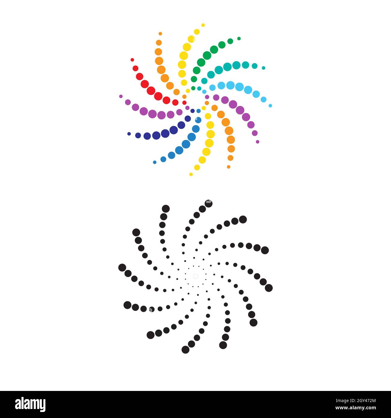 Circle techno vector icon design template Stock Photo - Alamy