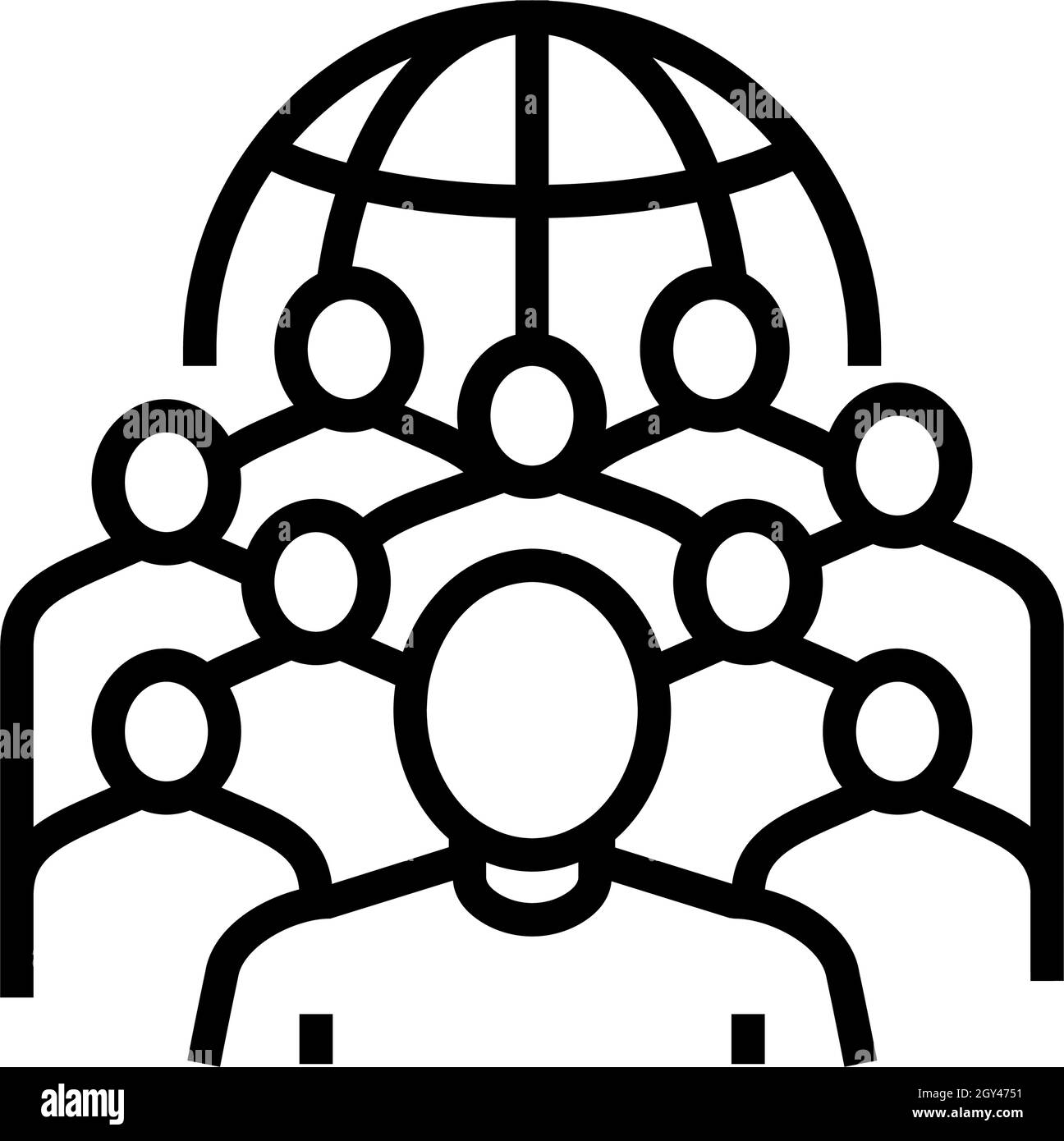society people line icon vector illustration Stock Vector Image & Art ...