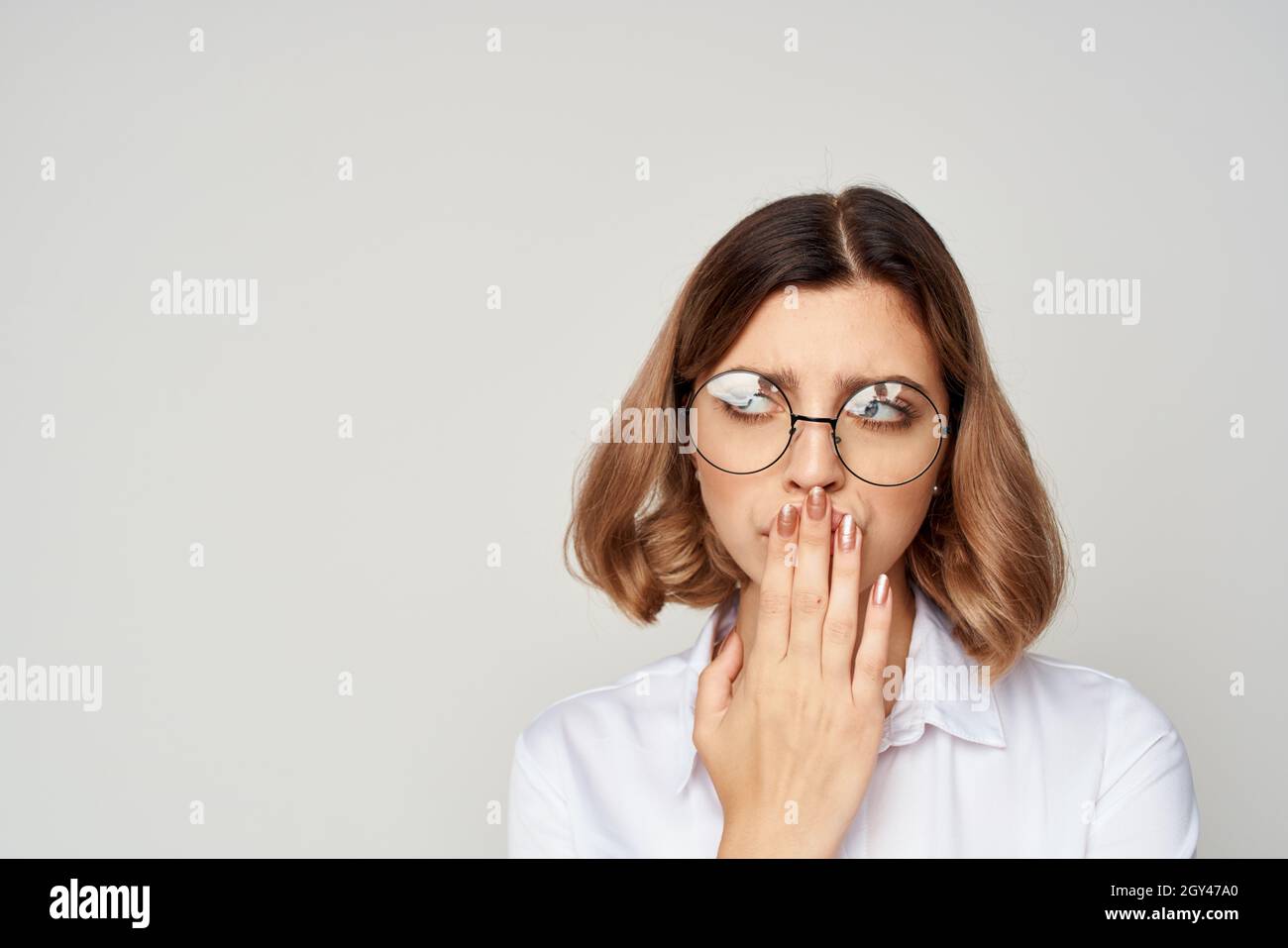 manager with glasses executive Lifestyle isolated background Stock ...