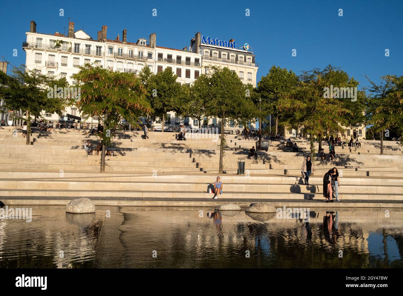 France, Lyon on 07/08/2020. Illustration of daily life in Lyon, France ...