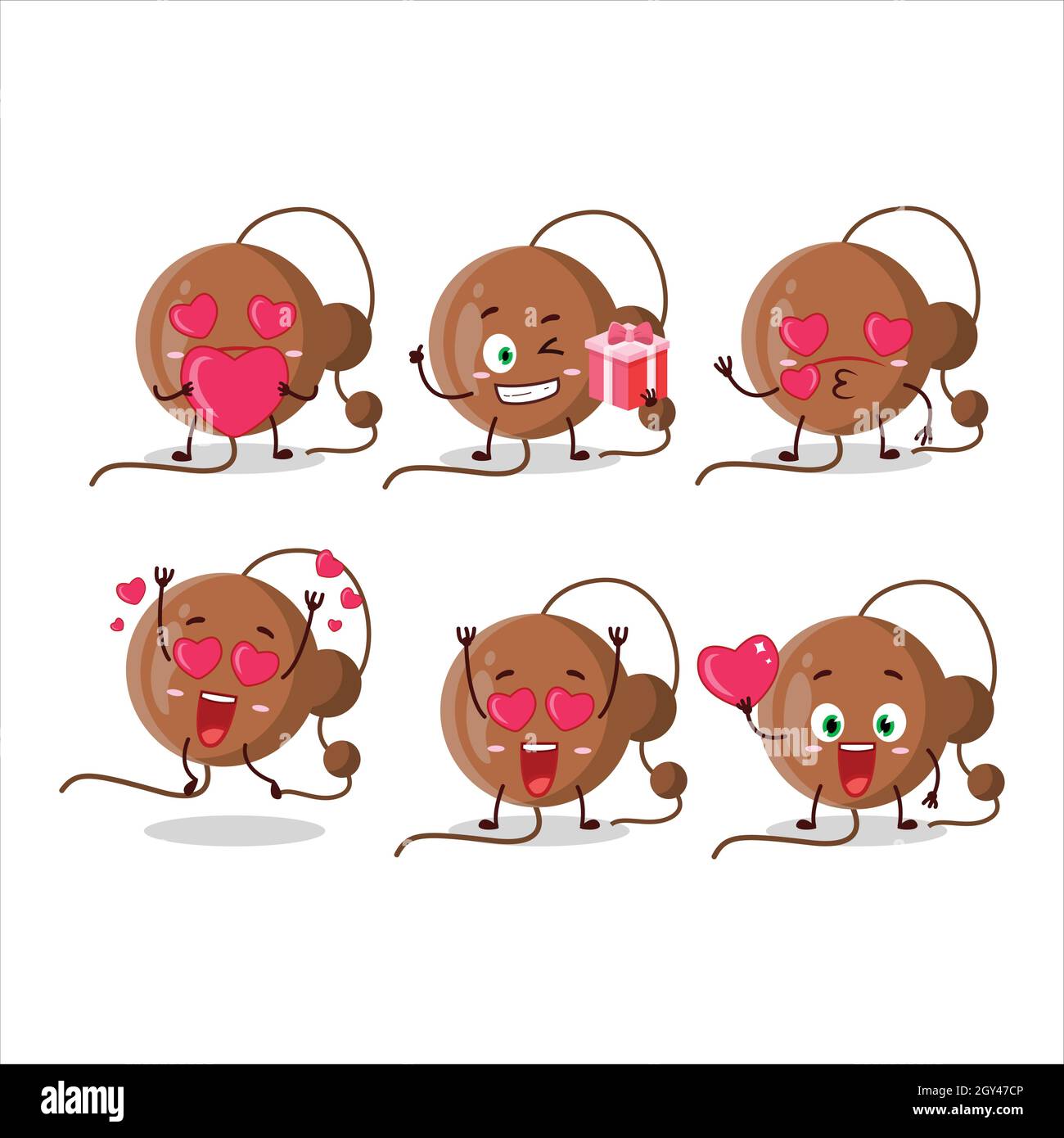 Firecracker ball cartoon character with love cute emoticon. Vector ...