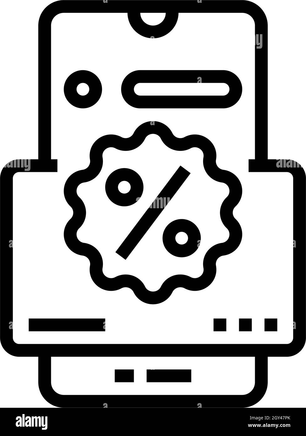 online loyalty line icon vector illustration Stock Vector Image & Art ...