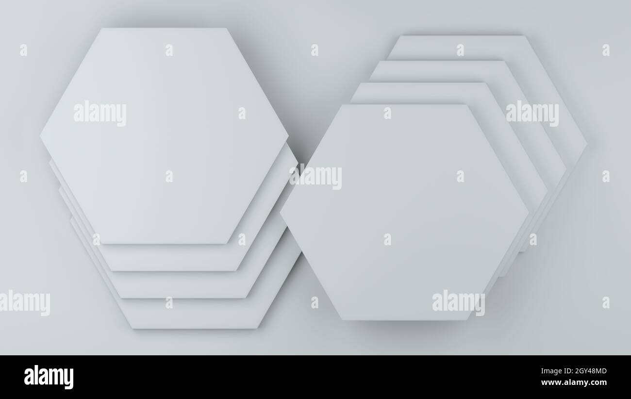 Modern gray abstract design; hexagon background, paper style; simple ...