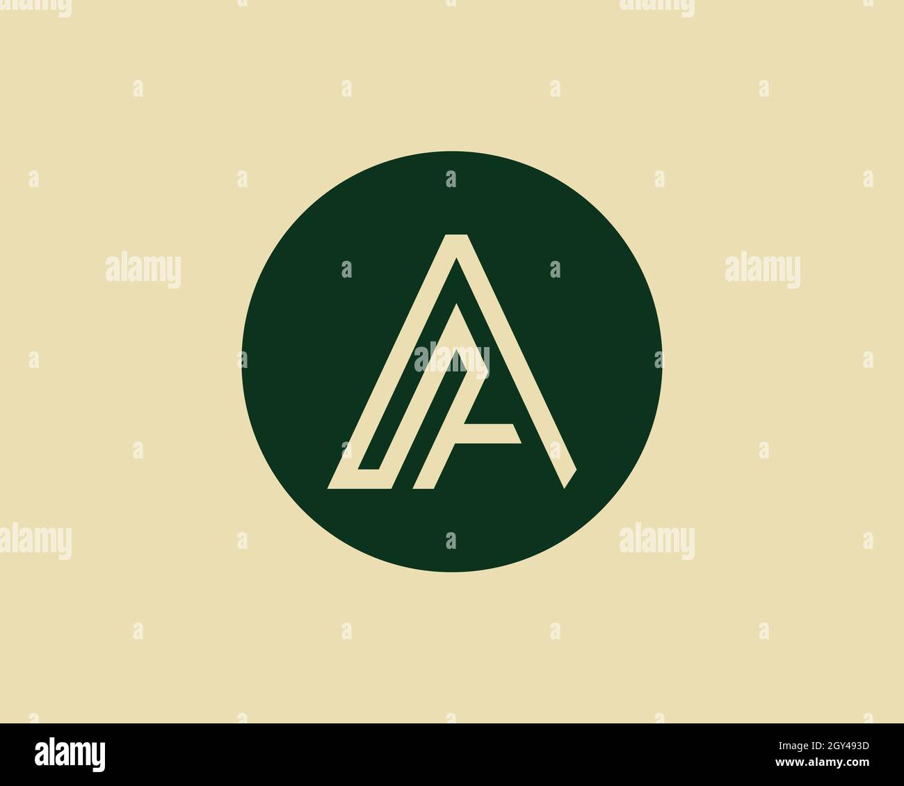 Letter A line art logo design initial concept vector. Letter A in a ...