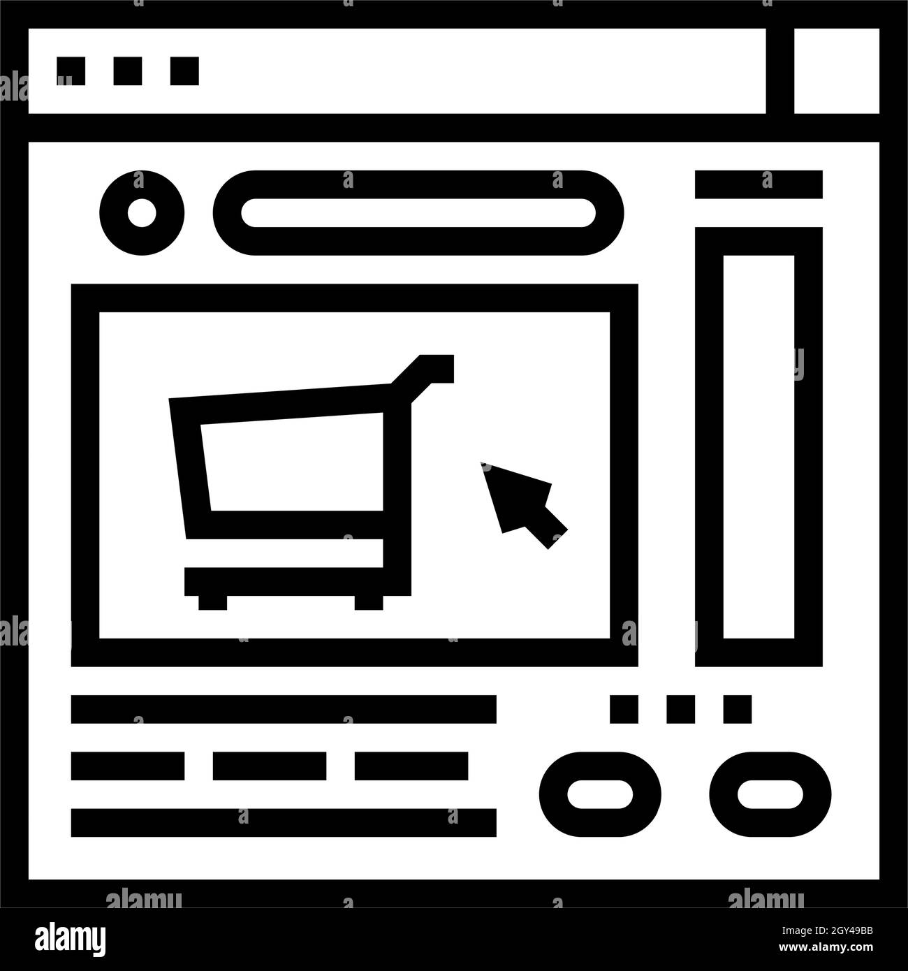 online order line icon vector illustration Stock Vector Image & Art - Alamy