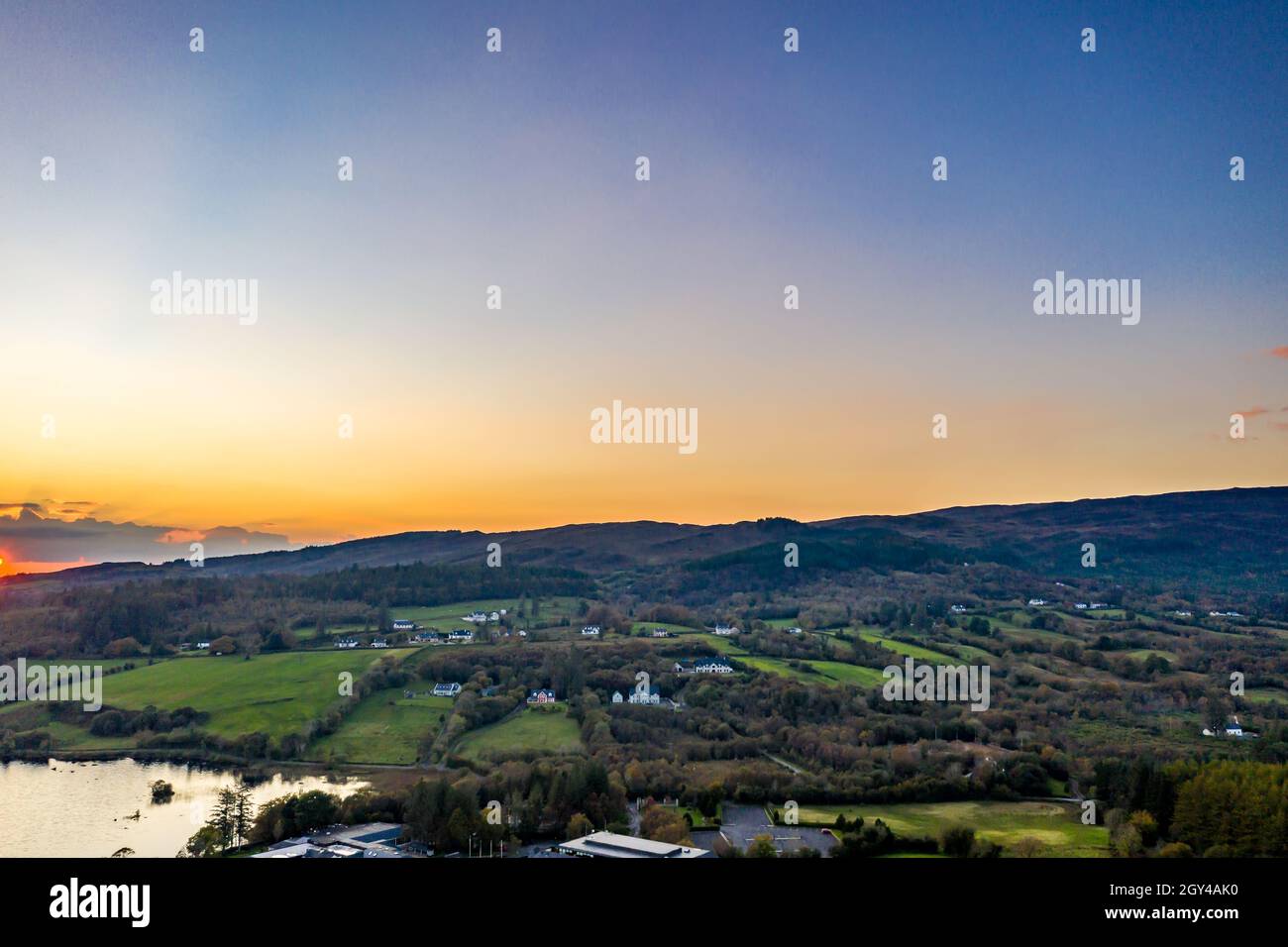 Aerial view of The Lake Eske in Donegal, Ireland Stock Photo - Alamy