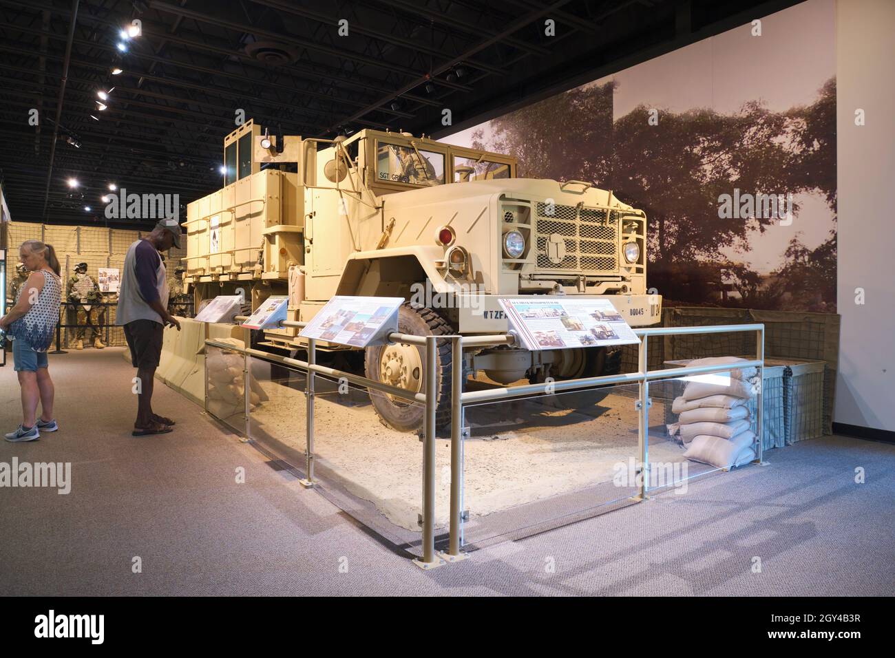 An M923 5 ton, 6x6 armored gun truck, used in Iraq. At the US Army ...