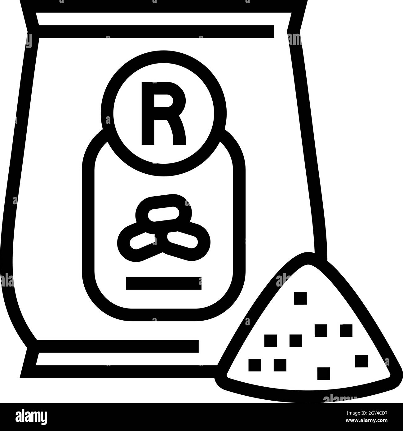 rice flour package line icon vector illustration Stock Vector Image ...