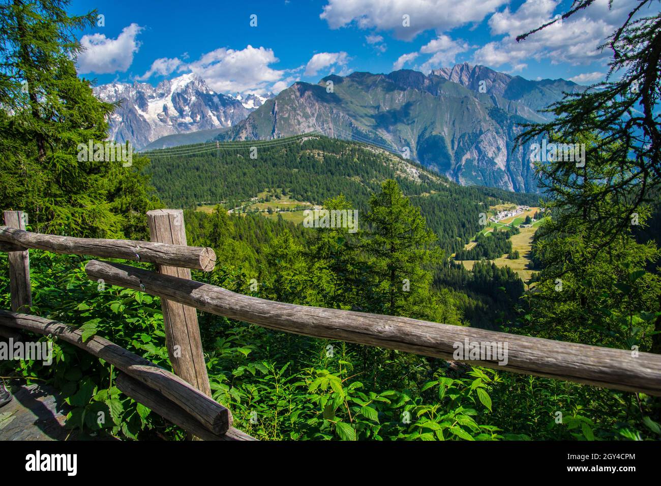 Green landscape of the Alps in Italy Stock Photo - Alamy