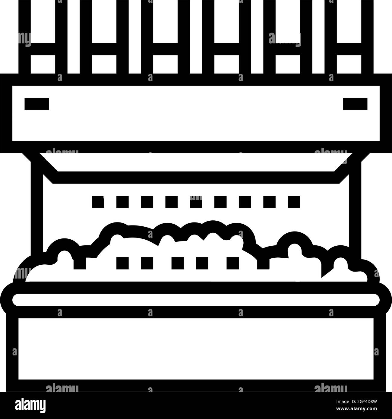 screening plant machine line icon vector illustration Stock Vector ...