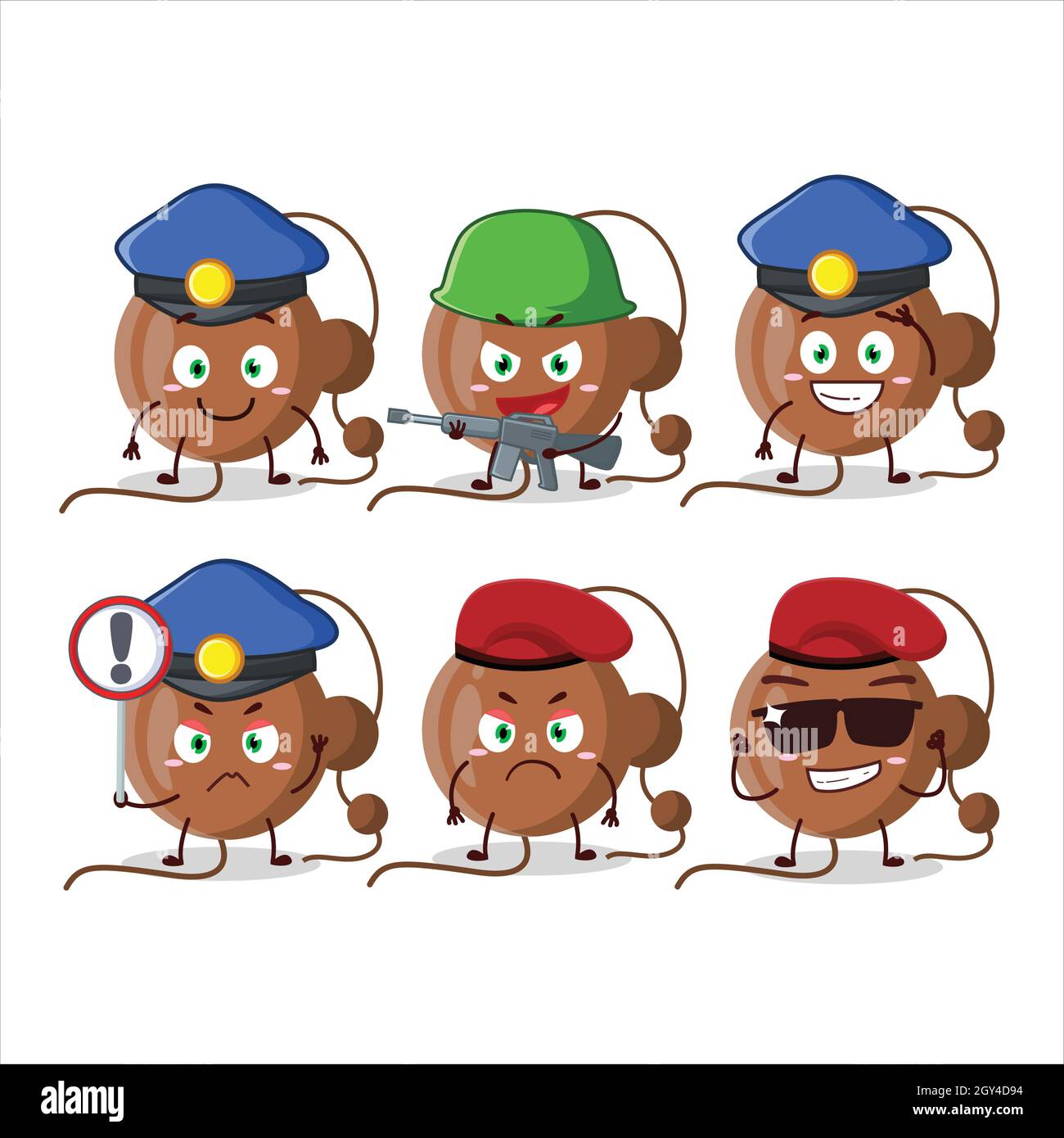 A dedicated Police officer of firecracker ball mascot design style ...