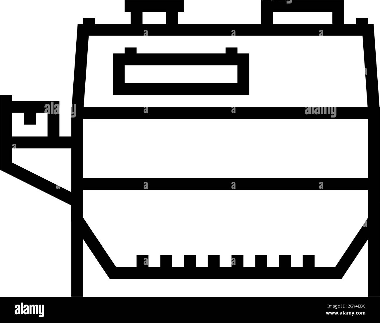 wheat grain cleaning machine line icon vector illustration Stock Vector ...