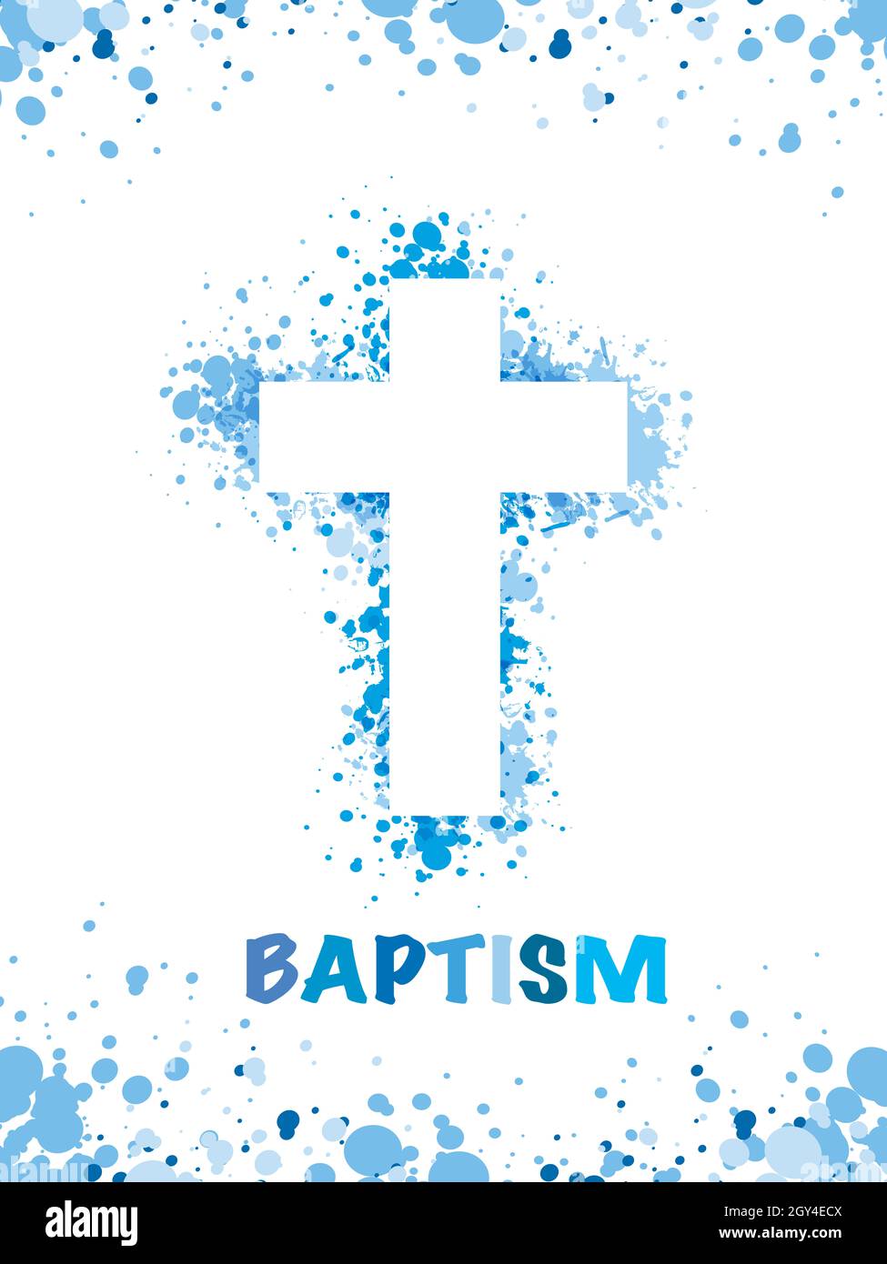 illustration of baptism male card Stock Photo - Alamy