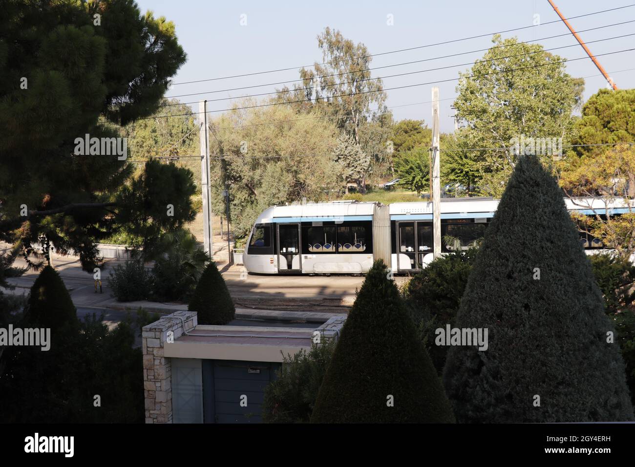 Athens Tram Line Stock Photo - Alamy
