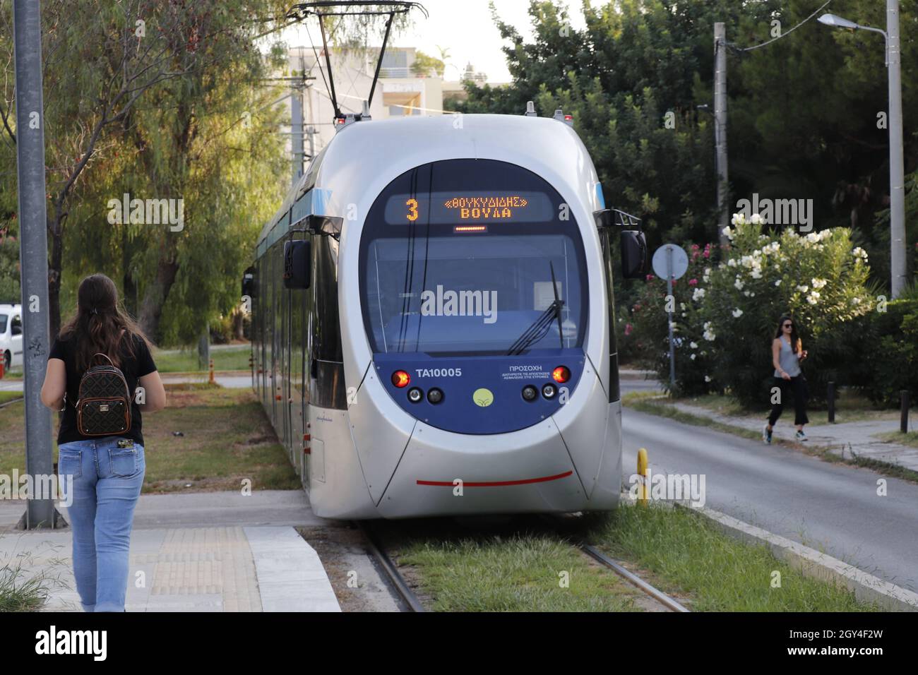 Athens Tram Line Stock Photo - Alamy