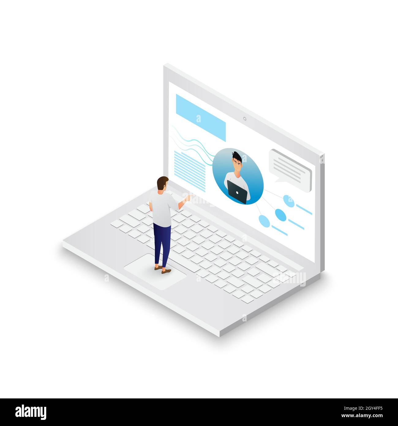 Computer chat room student Stock Vector Images - Alamy