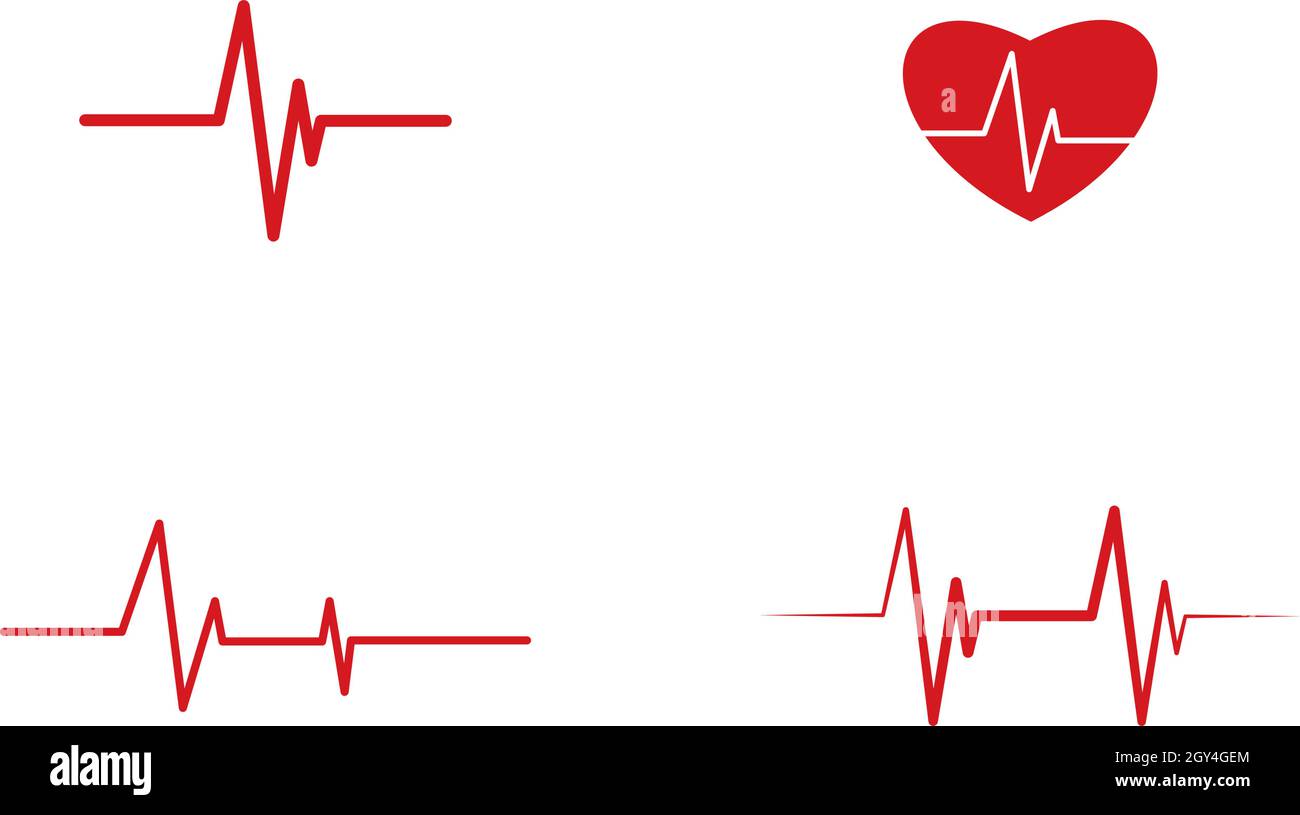 Pulse line ilustration vector template Stock Vector Image & Art - Alamy