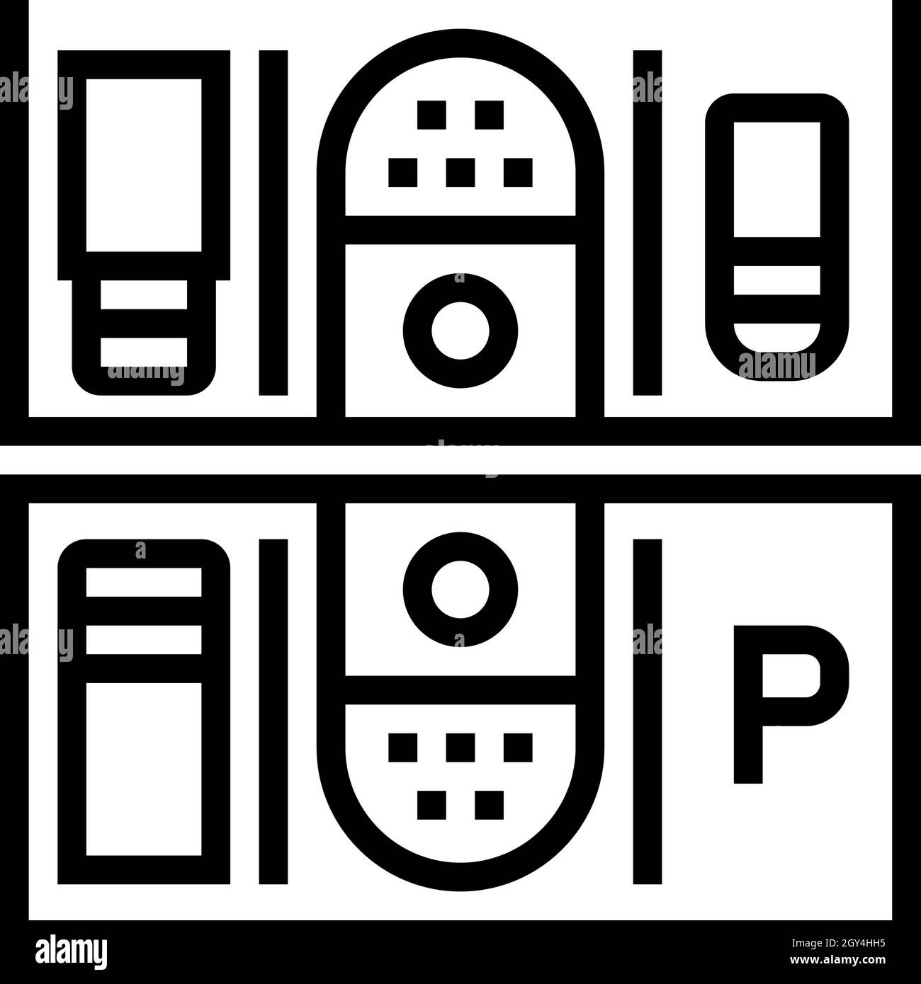 multi-location management services line icon vector illustration Stock ...