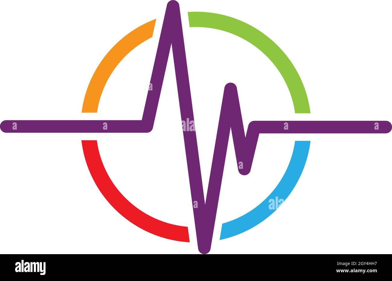 Pulse line ilustration vector template Stock Vector Image & Art - Alamy