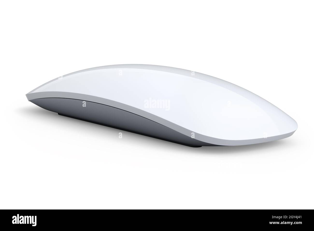 Realistic white computer mouse with touch isolated on white background ...