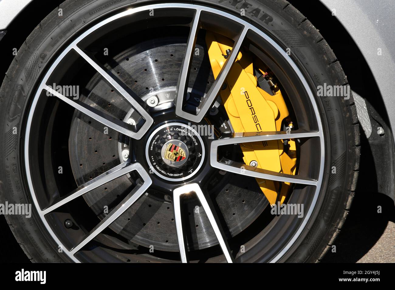 Mugello Circuit, Italy - 23 September 2021: detail of an alloy wheel ...