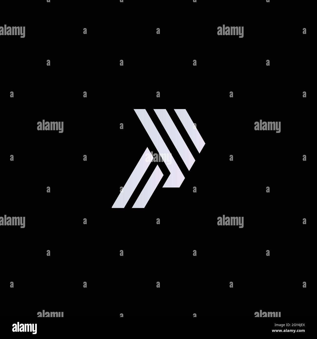 Geometrical P abstract geometry symbol vector elements template, clean ...