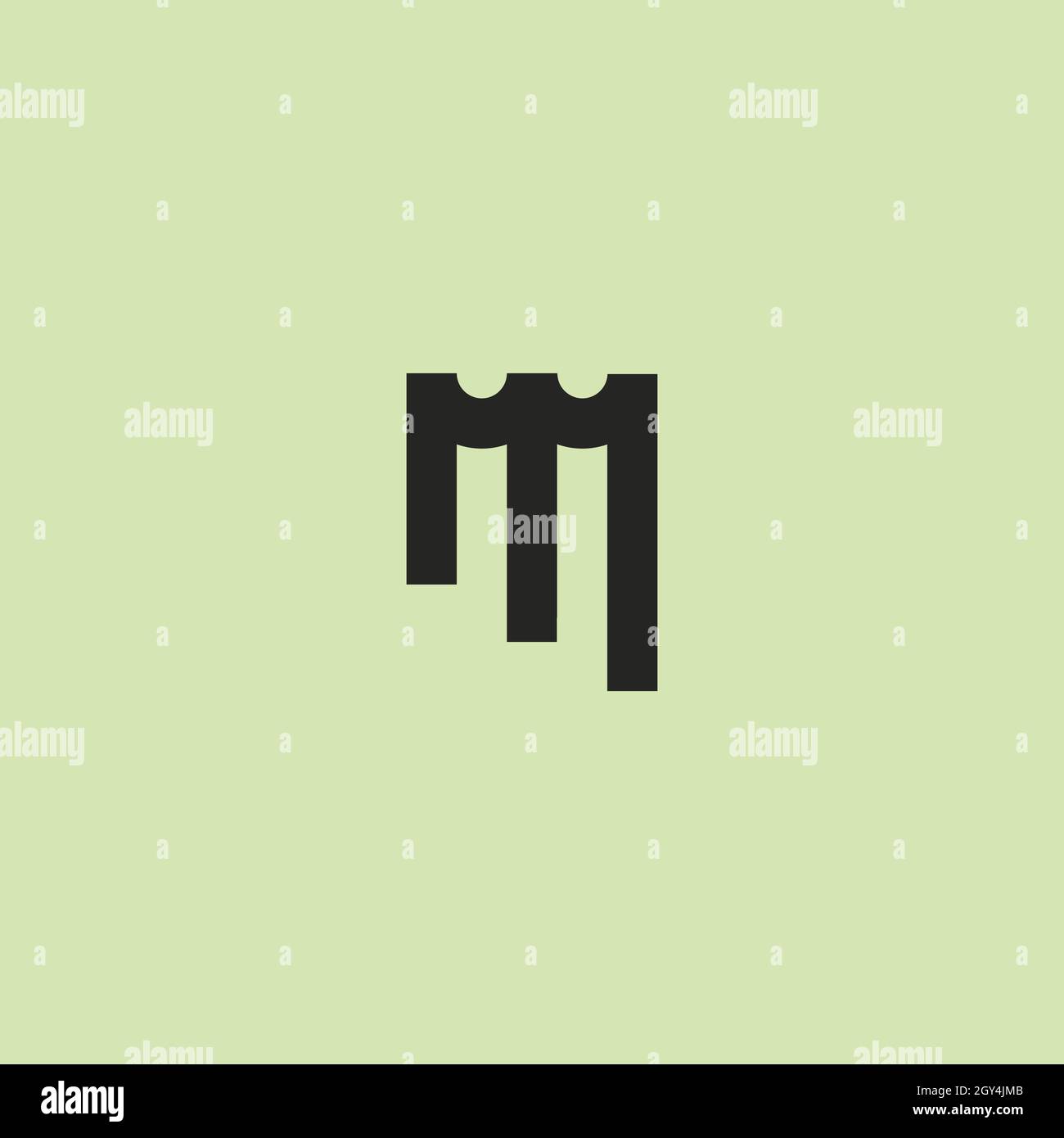 Geometrical M abstract geometry symbol vector elements template, clean ...