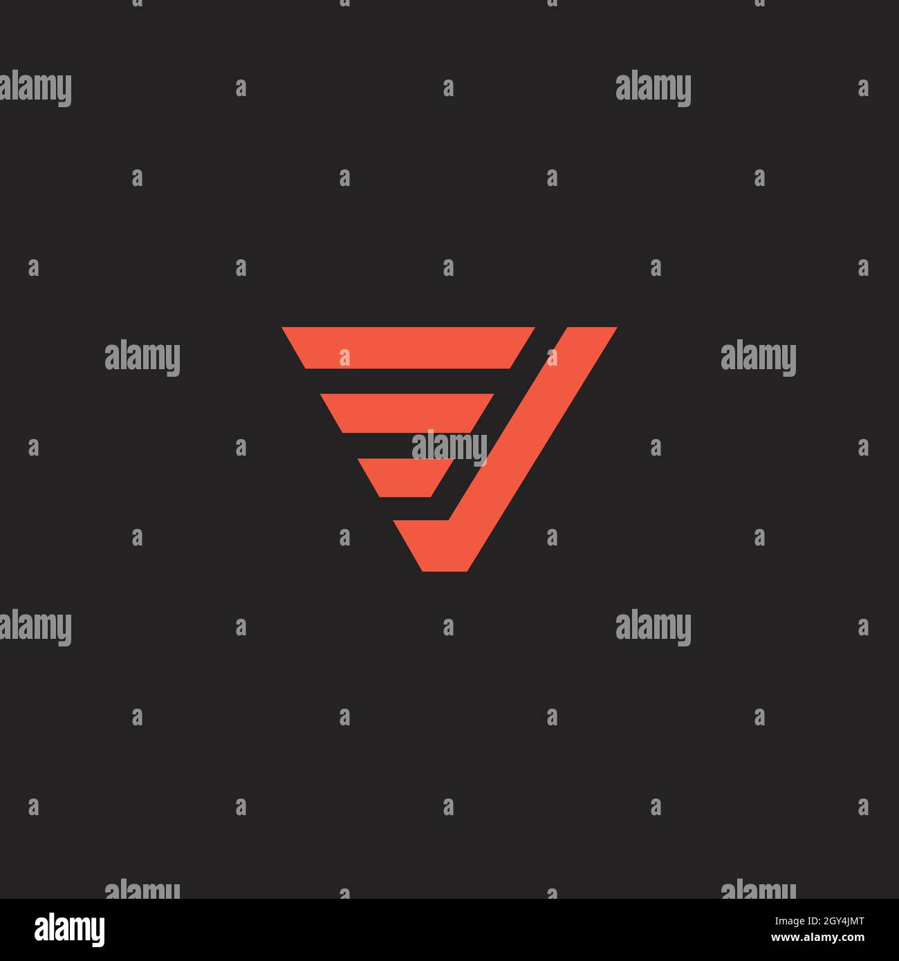 Geometrical V letter abstract geometry symbol vector elements template ...